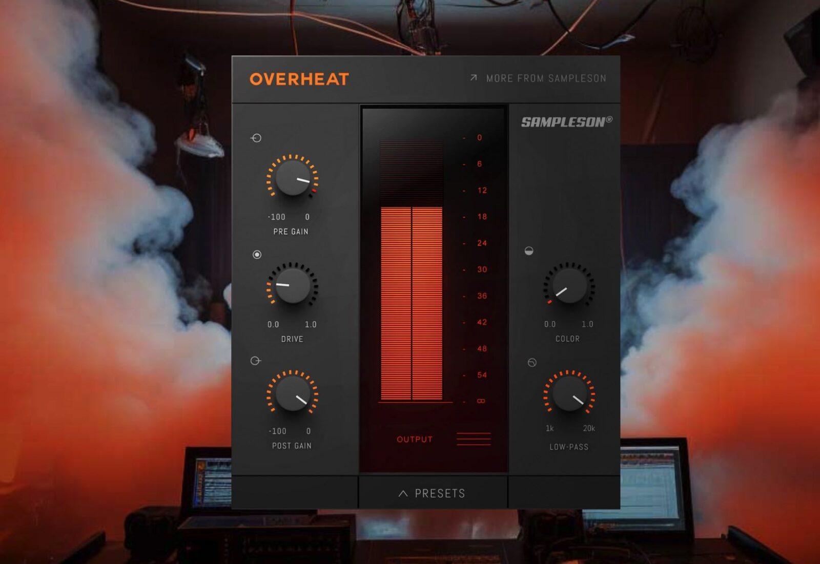 【無料】Sampleson『Overheat』アナログサチュレーションの暖かくハーモニーに富んだサウンドをエミュレートするFXプラグイン ...