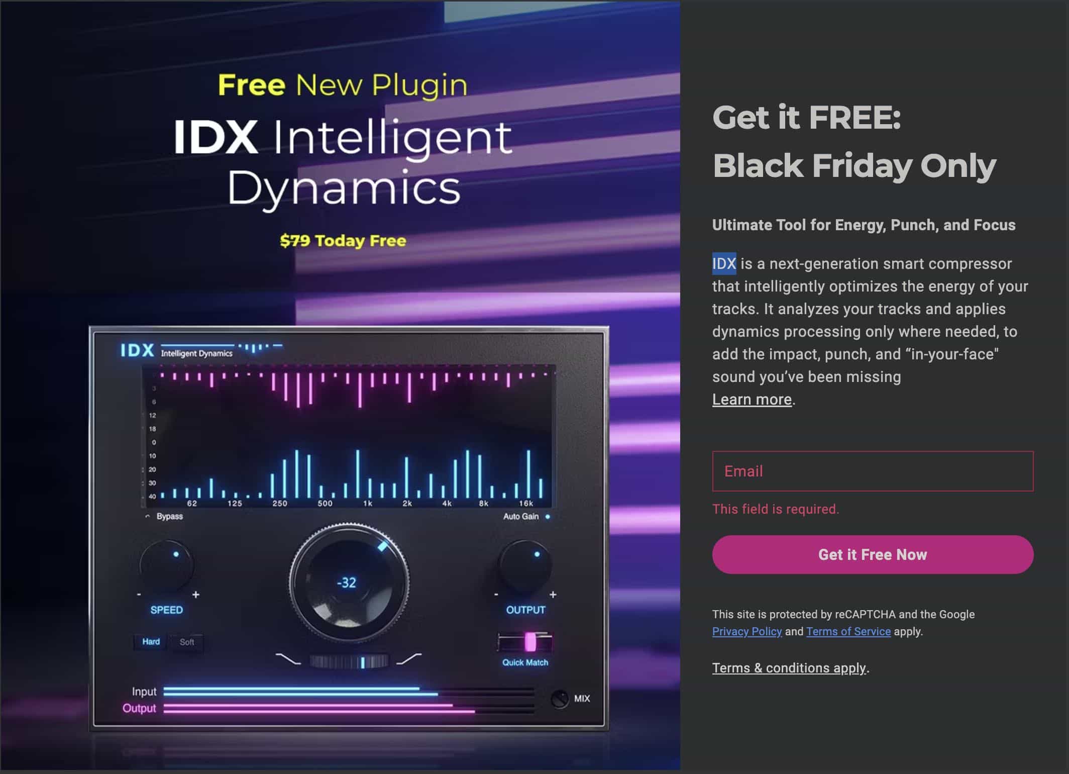 終了【新製品無料配布】Waves『IDX Intelligent Dynamics』トラックのエネルギーをインテリジェントに最適化するスマート ...