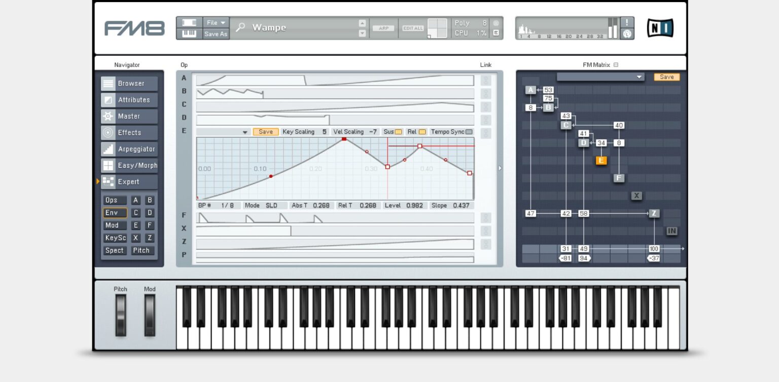 Native Instruments『FM8』複雑なFMシンセシスを先進的なインターフェイスに取り込んだ定番シンセ | Sawayaka Trip!