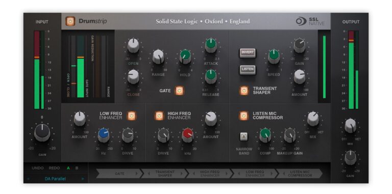 Solid State Logic『SSL Drumstrip』ドラム、パーカッション用の5つのプロセッシングツールが一つになった高コスパ・プラグイン | Sawayaka Trip!