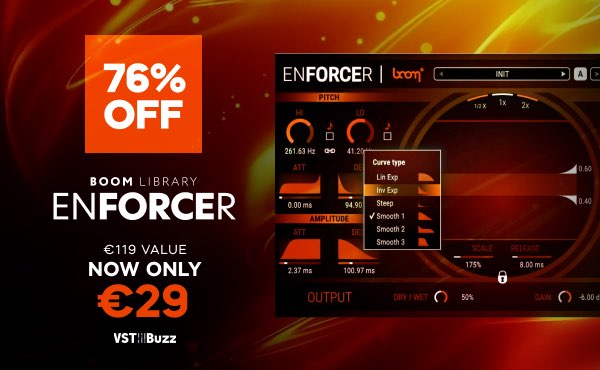 BOOM Library『ENFORCER』オーディオソースにインパクトのあるローエンドを追加するプラグイン（29.39ドル ...