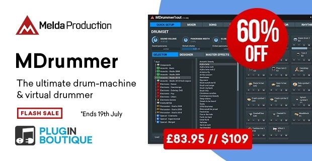 MeldaProduction『MDrummer』多機能な総合ドラムツール（エレクトリック＆アコースティック） | Sawayaka Trip!