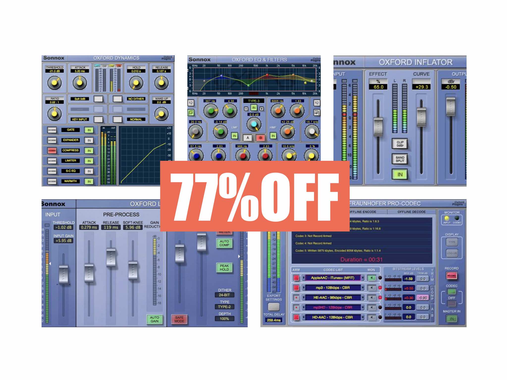 Sonnox『Mastering Plugin Bundle』業務用マスタリング系プラグイン:5製品バンドル | Sawayaka Trip!