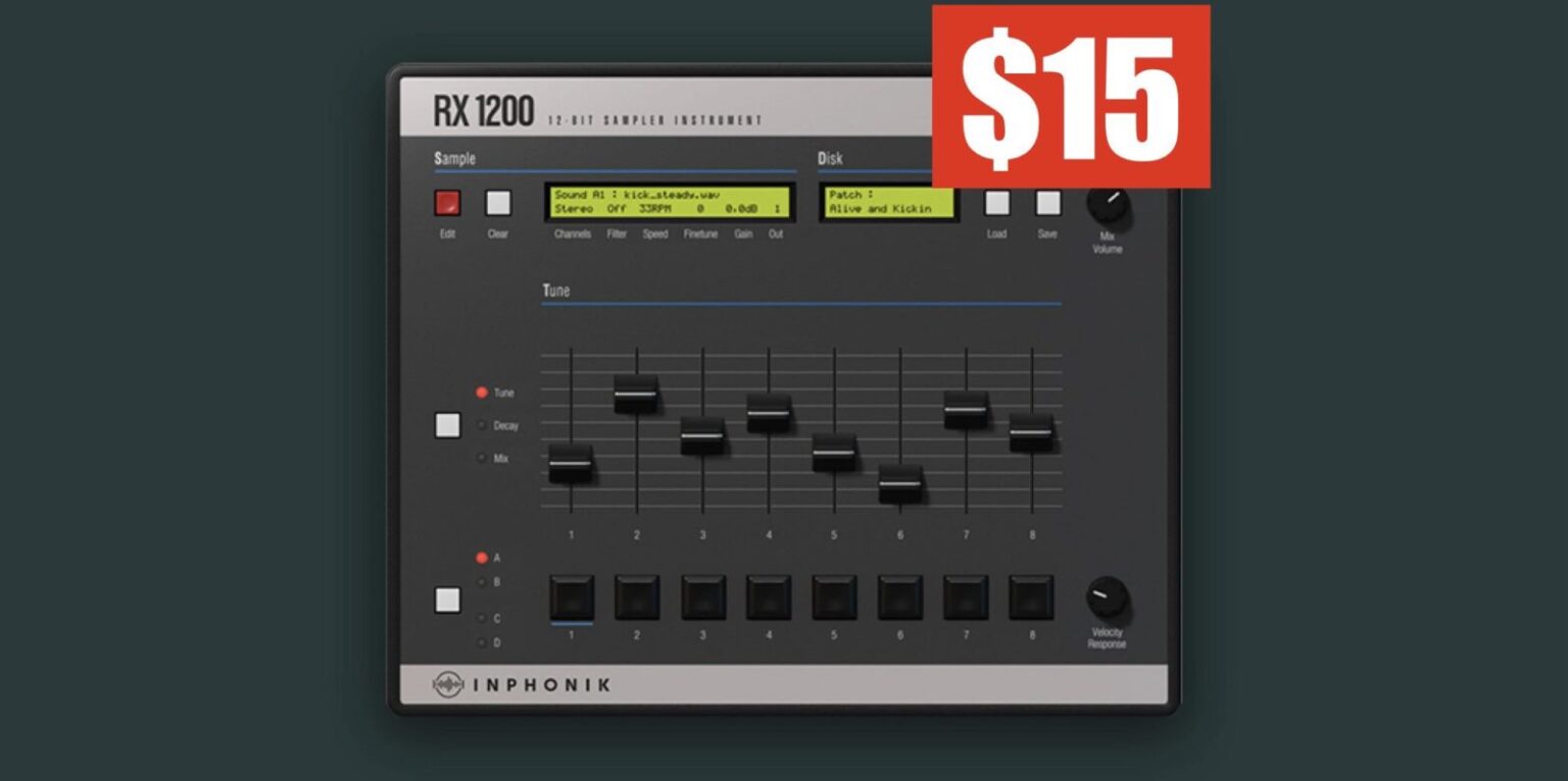 【15ドル】Inphonik『RX1200』E-mu SP-1200を忠実に再現したサンプラー・インストゥルメント・プラグイン ...
