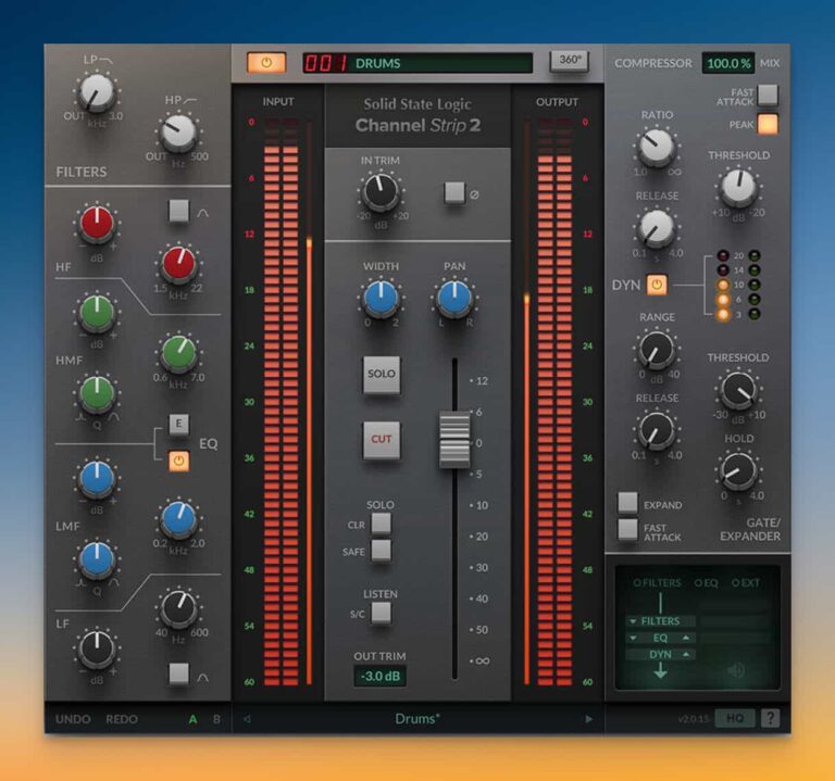 『SSL Native Channel Strip 2』コンソール・チャンネル・ストリップ「SSL 9000K」を再現したプラグイン（EQ ...