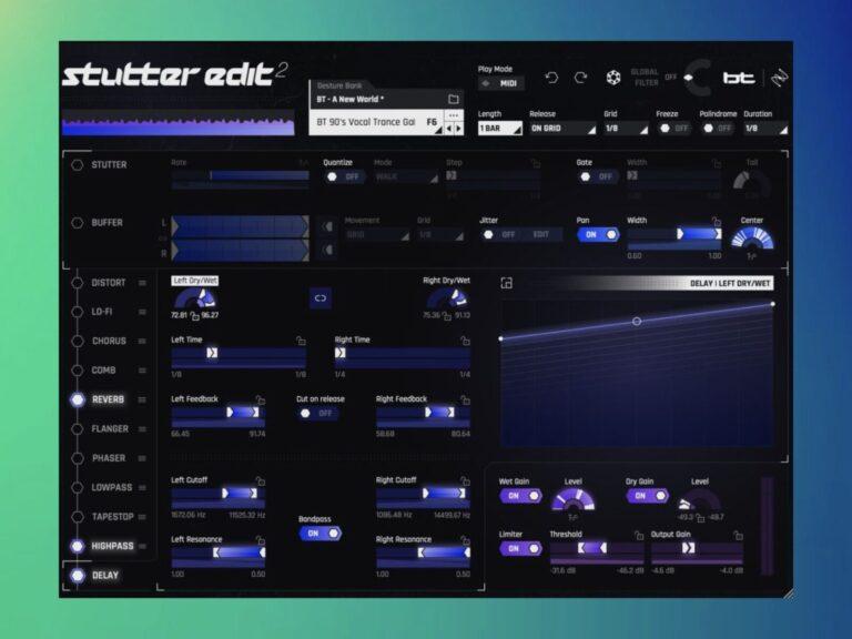 iZotope『Stutter Edit 2』複雑なスタッター効果をシンプルな操作でリアルタイムに作成できるマルチエFXプラグイン ...