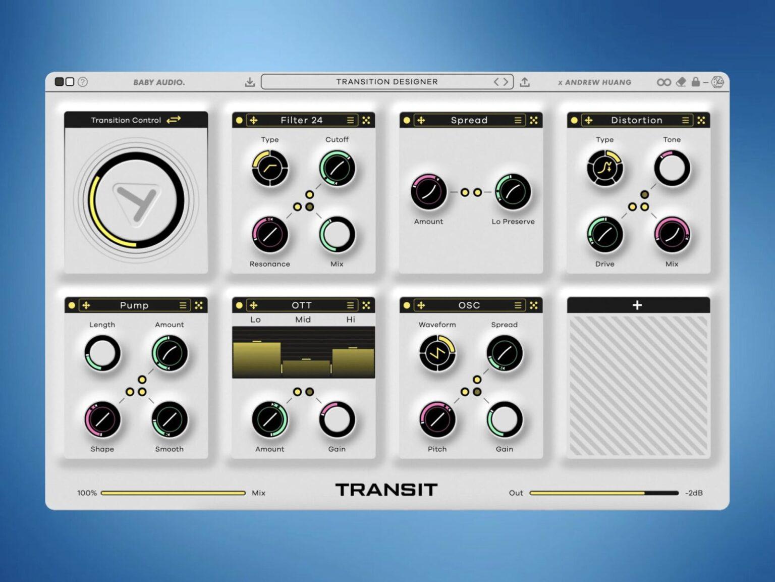 Baby Audio『Transit』リスナーを惹きつけるトランジションサウンドを作り出すクリエイティブ・マルチFXプラグイン ...