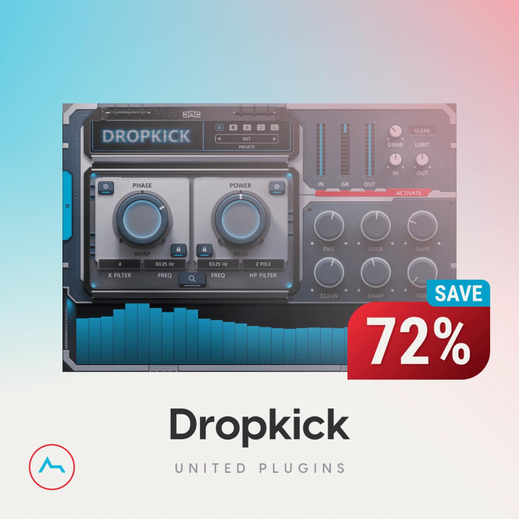United Plugins『Dropkick』エンジニアの技術を簡単操作で実現するキックに特化したマルチFXプラグイン | Sawayaka Trip!