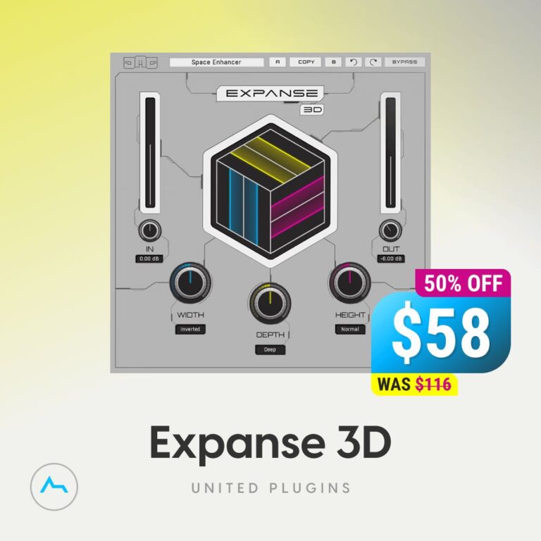 United Plugins『Expanse 3D』ミックスに自然な奥行き感＋ワイド感＋深い低音と明るい高音を実現してくれる「お任せ系3ノブ・ツール」 | Sawayaka Trip!